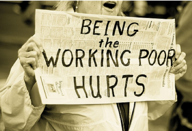 The number of working poor people in Burlington is lower than Milton ...