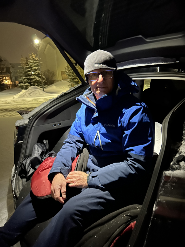 It was brisk weather – but Matt Wickham put in the 10 hours to make it ...