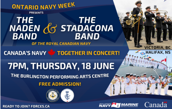 Two Royal Canadian Navy Bands will be on stage BPAC Main Stage Thursday ...