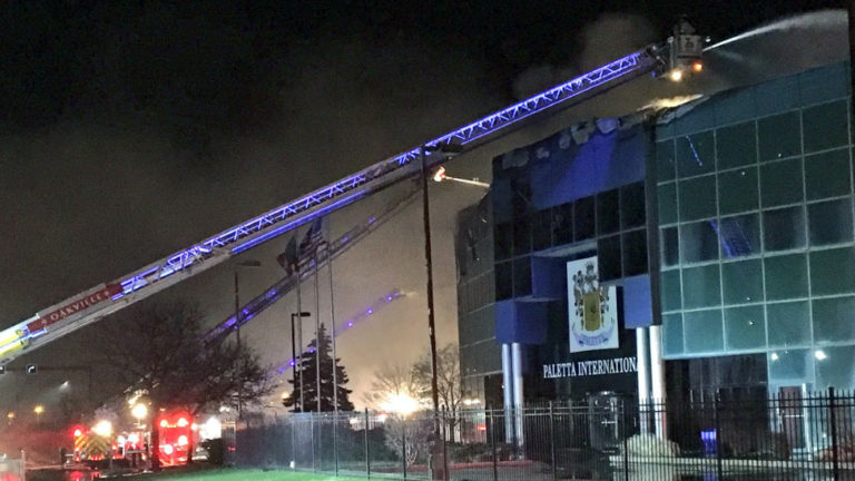 The fire that severely damaged the Tender Choice plant at Paletta Court ...